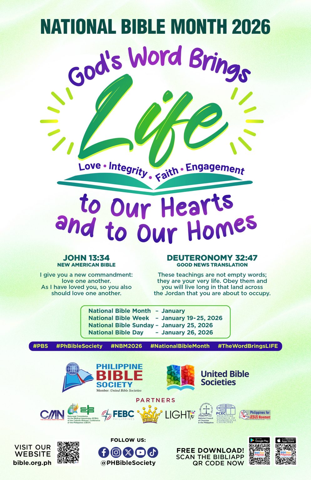National Bible Month 2026 Theme - Philippine Bible Society